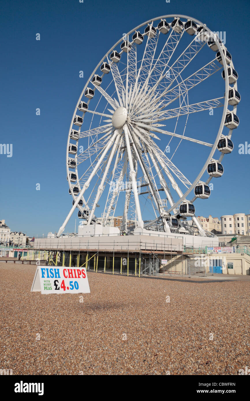 The Brighton Wheel (ferris wheel) on Brighton seafront, East Sussex ...