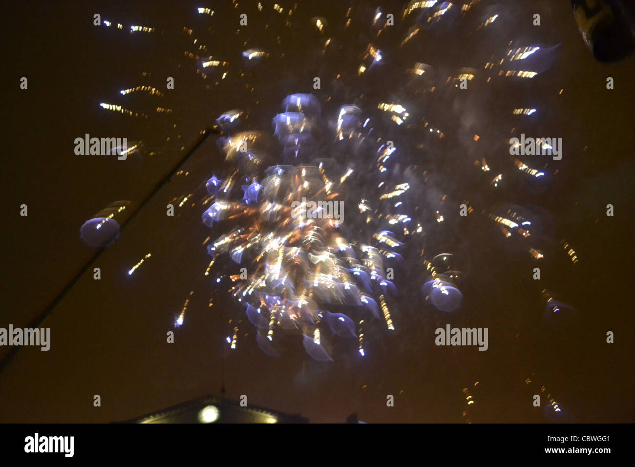 Firework using slow shutter speed Stock Photo - Alamy