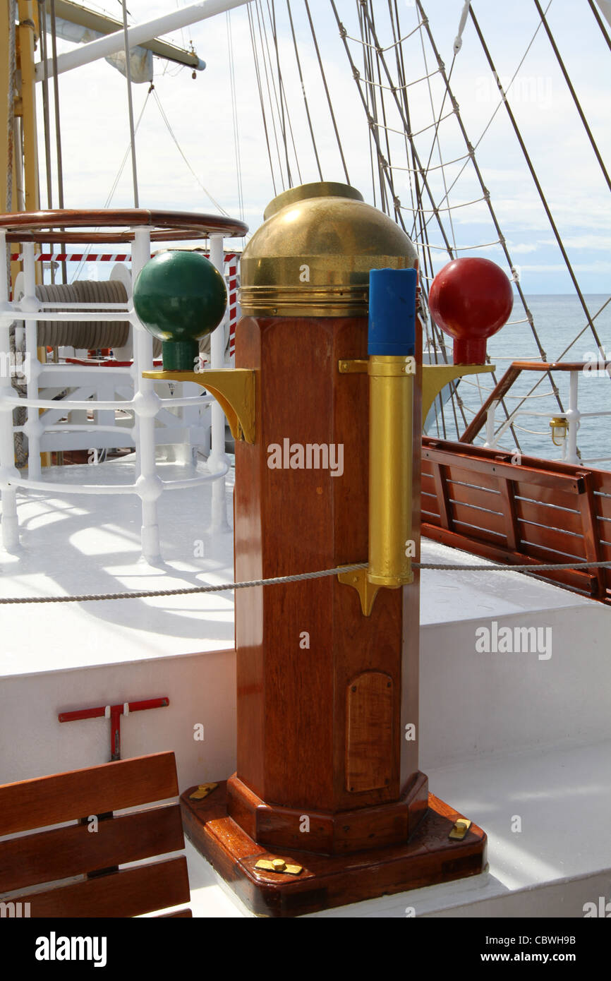 Binnacle on square-rigged sailing ship "Royal Clipper Stock Photo - Alamy
