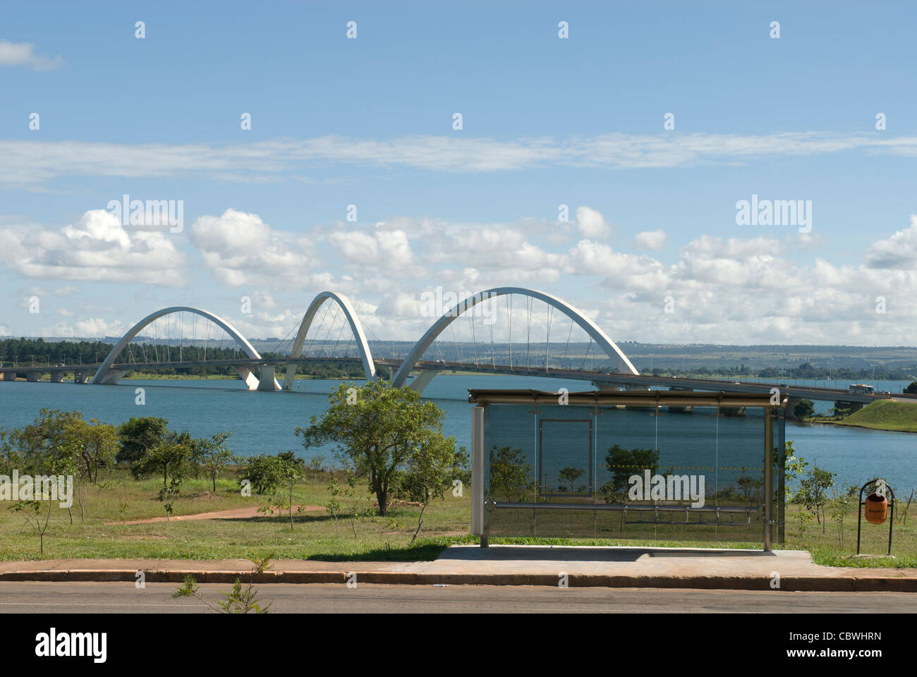 Brasilia, Brazil. The Juscelino Kubitschek Bridge, also known as Ponte ...