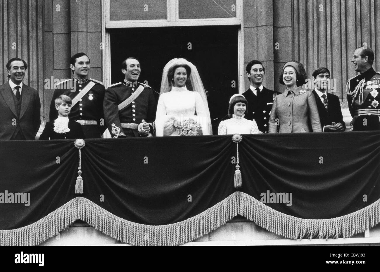Princess Anne now Princess Royal With Mark Phillips On The Balcony Of ...