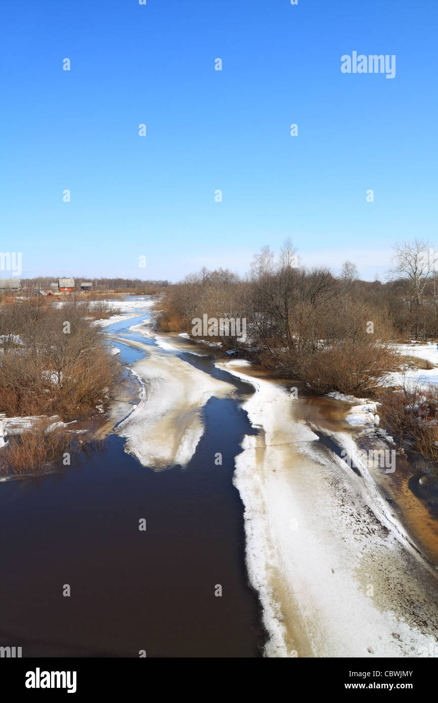 ice on river Stock Photo - Alamy