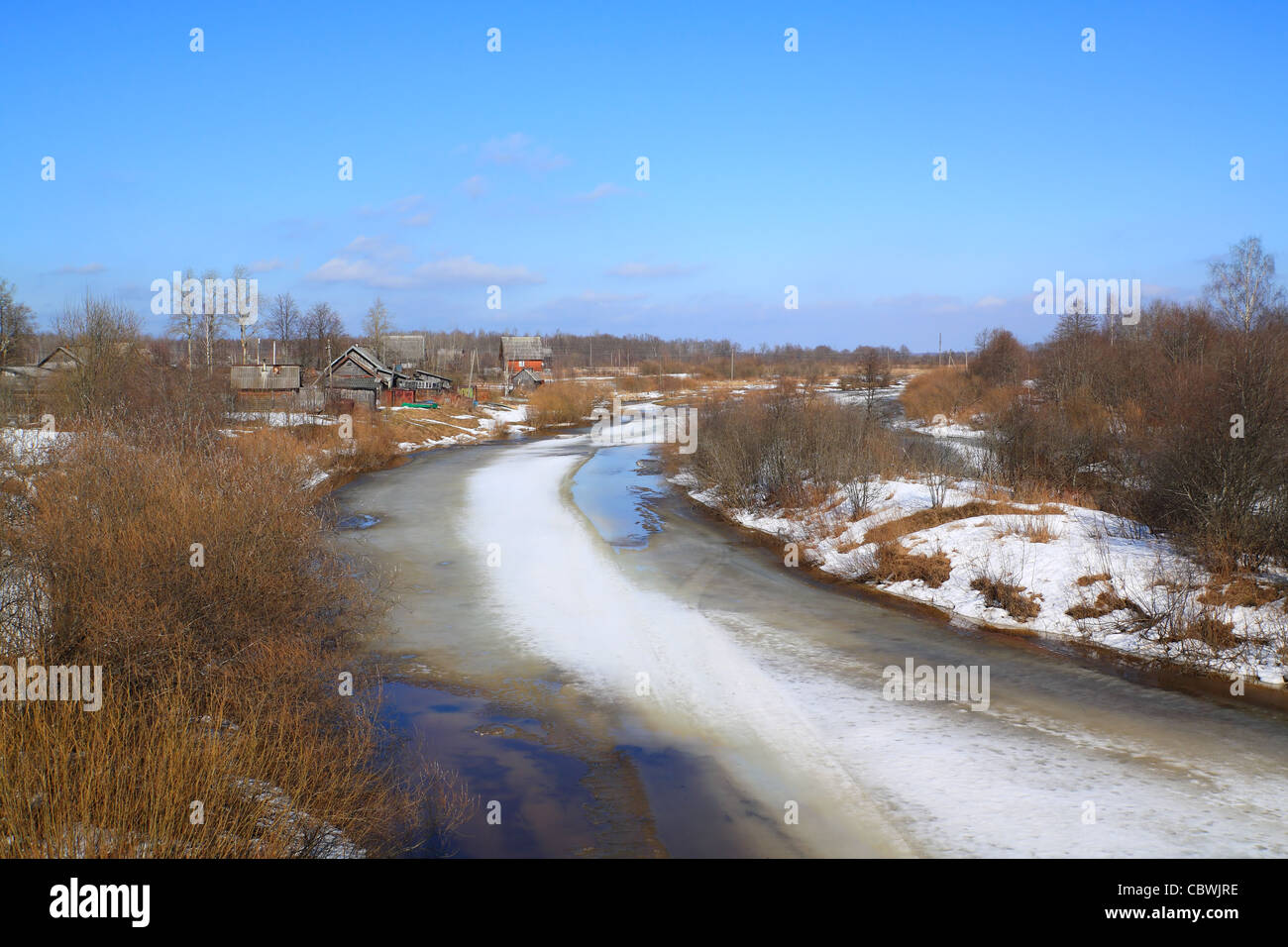 ice on river Stock Photo - Alamy