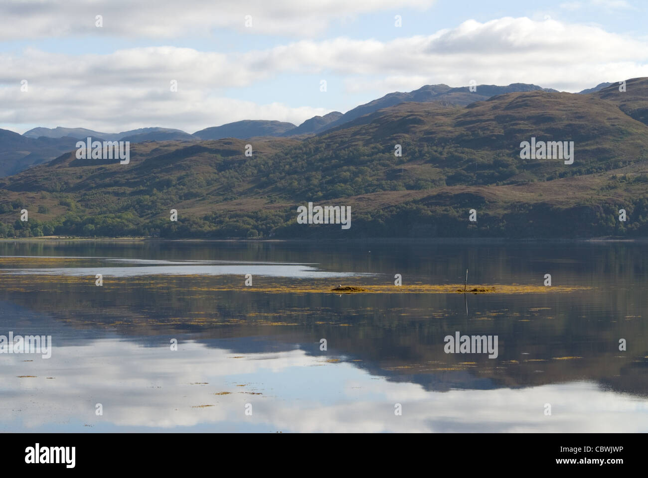 Lochcarron village on the shores of Loch Carron - Scottish Highlands ...