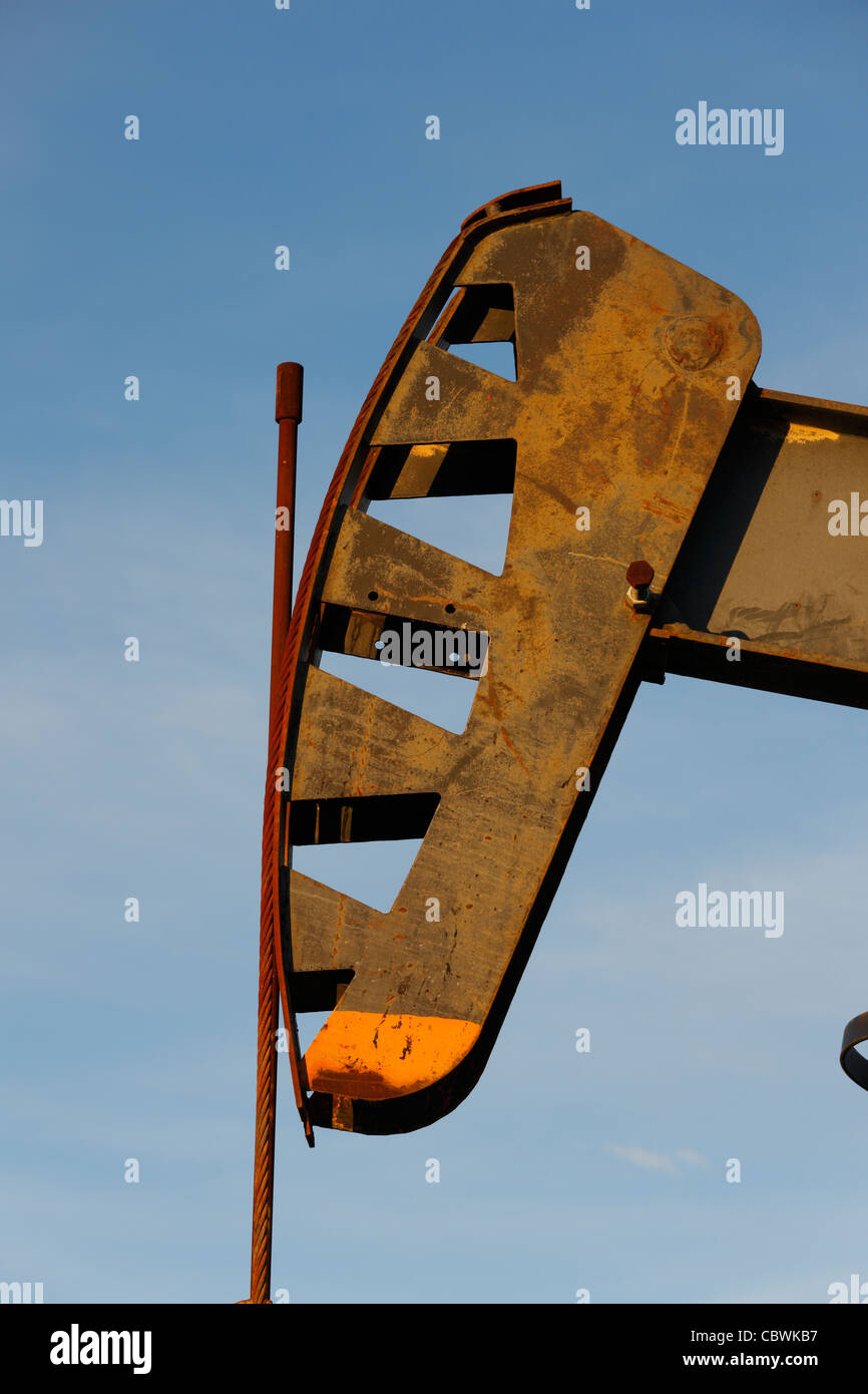 Oil pump on an oil well on the Midway-Sunset oil field near Taft ...