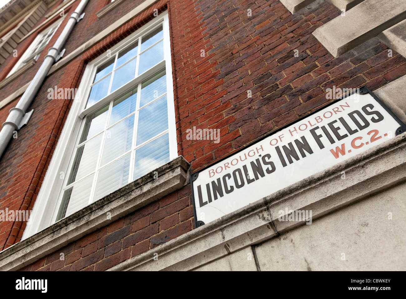 Lincoln's Inn Fields Street Sign, London, England Stock Photo - Alamy