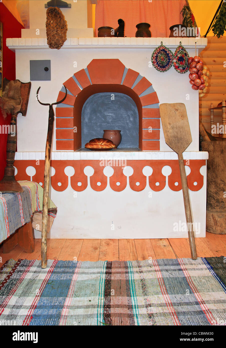 russian decorative stove Stock Photo - Alamy