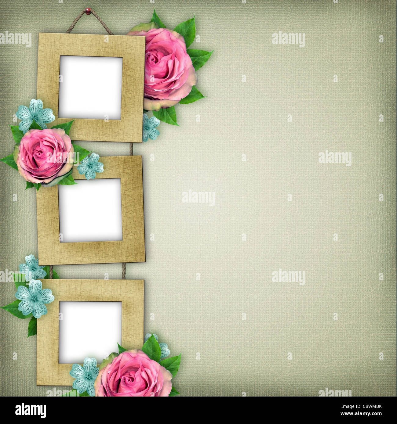Beautiful album page in scrapbook style Stock Photo - Alamy