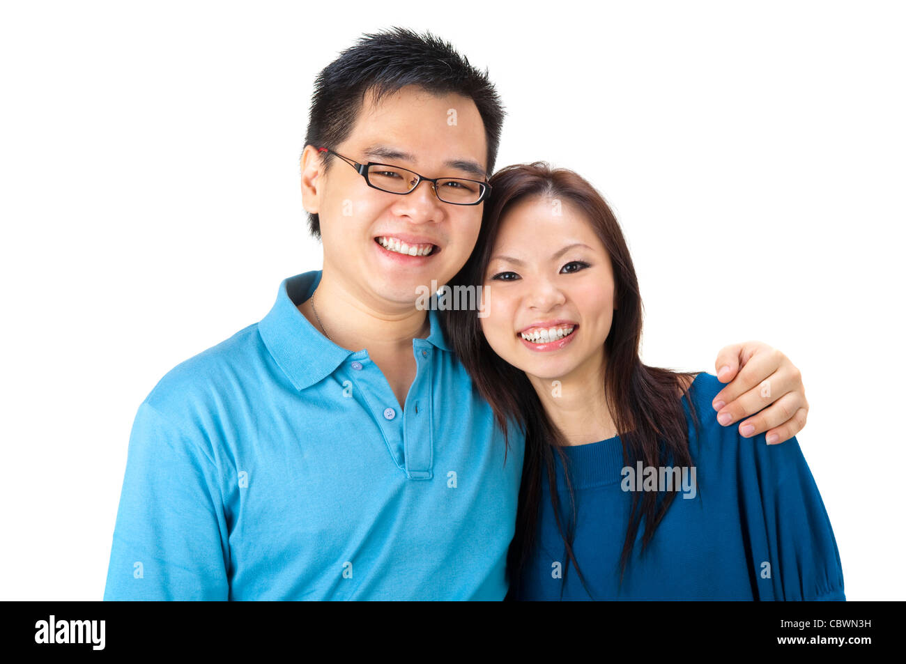 Beautiful Loving Couple on white background Stock Photo - Alamy
