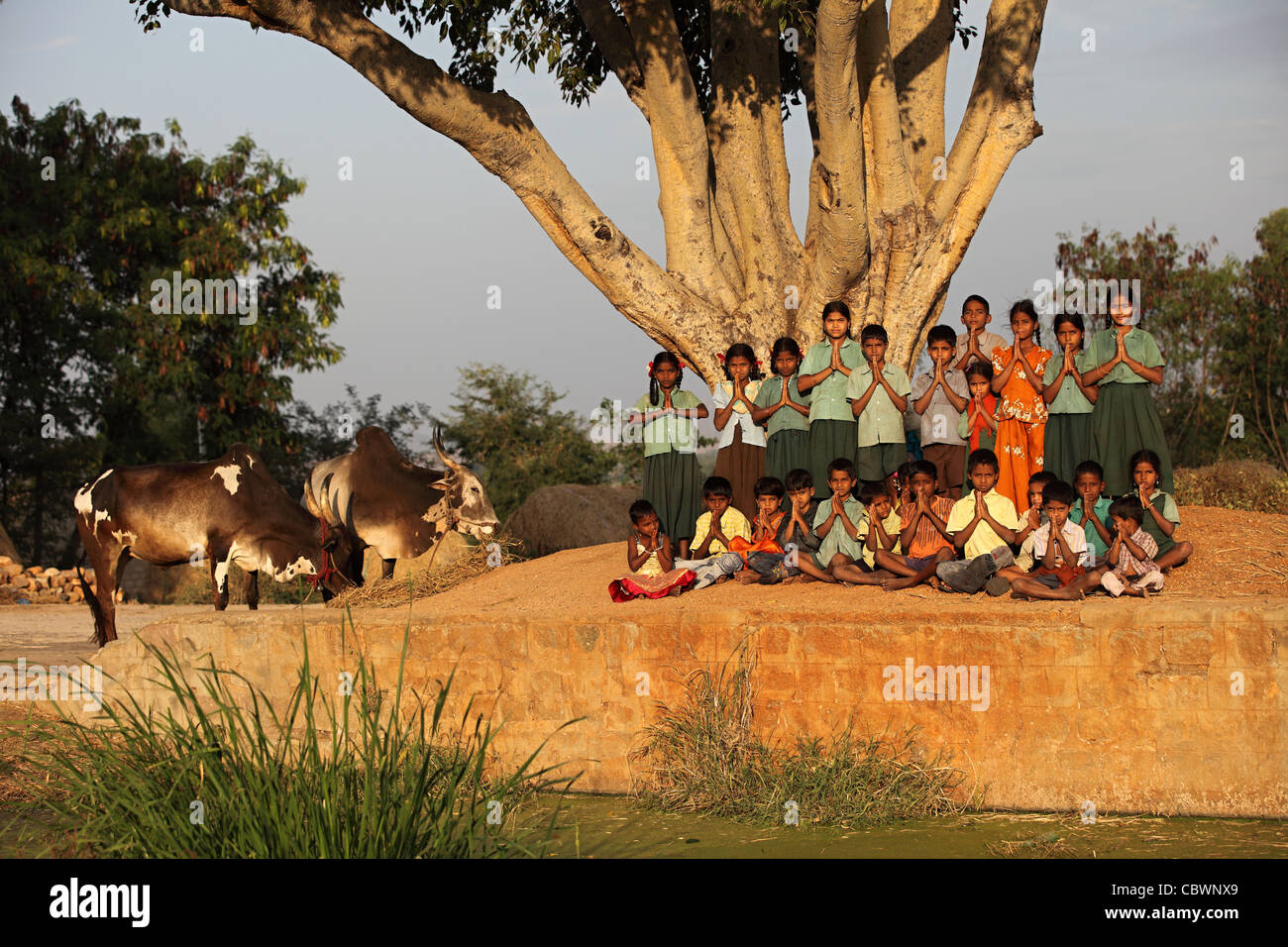 Namaste boys hi-res stock photography and images - Alamy