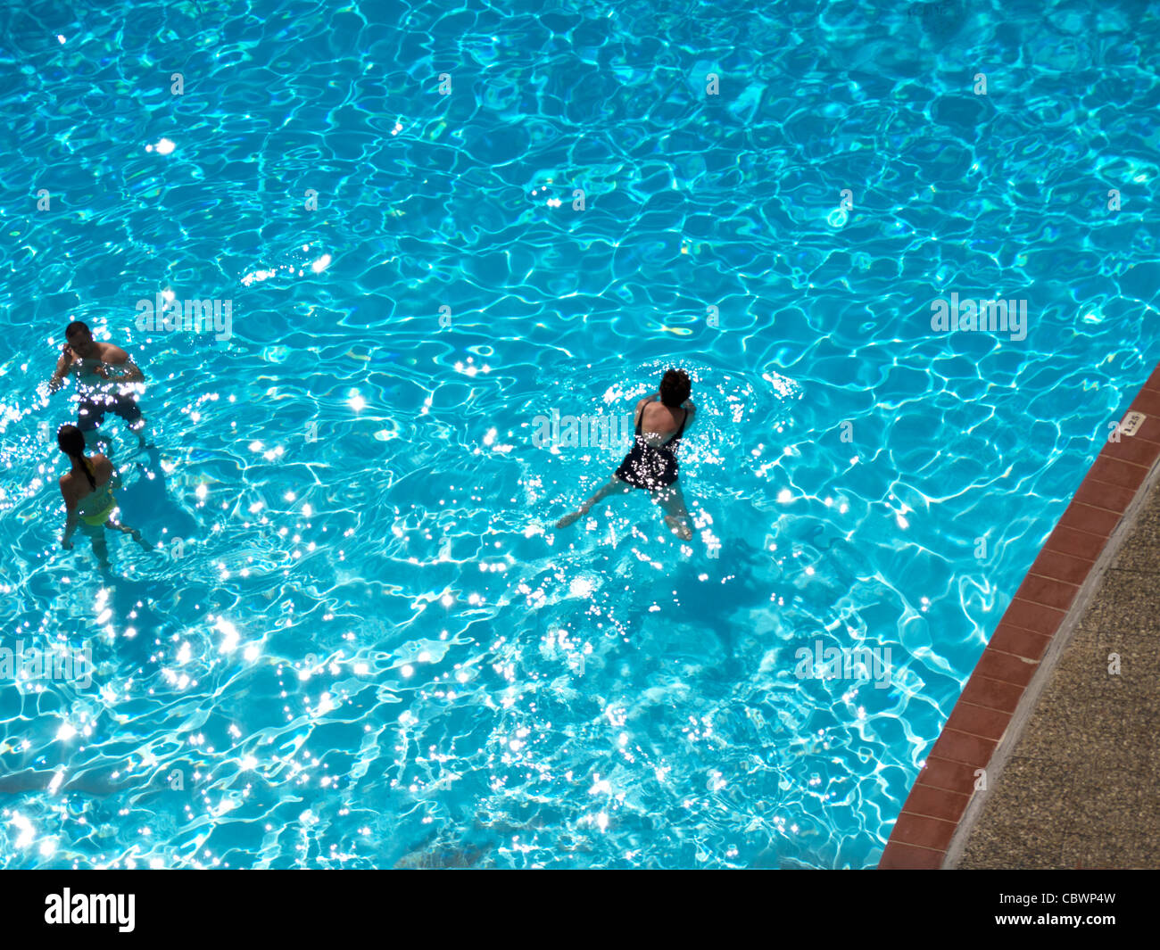 Swimming Pool in Dassia near Corfu Town on the island of Corfu in the ...
