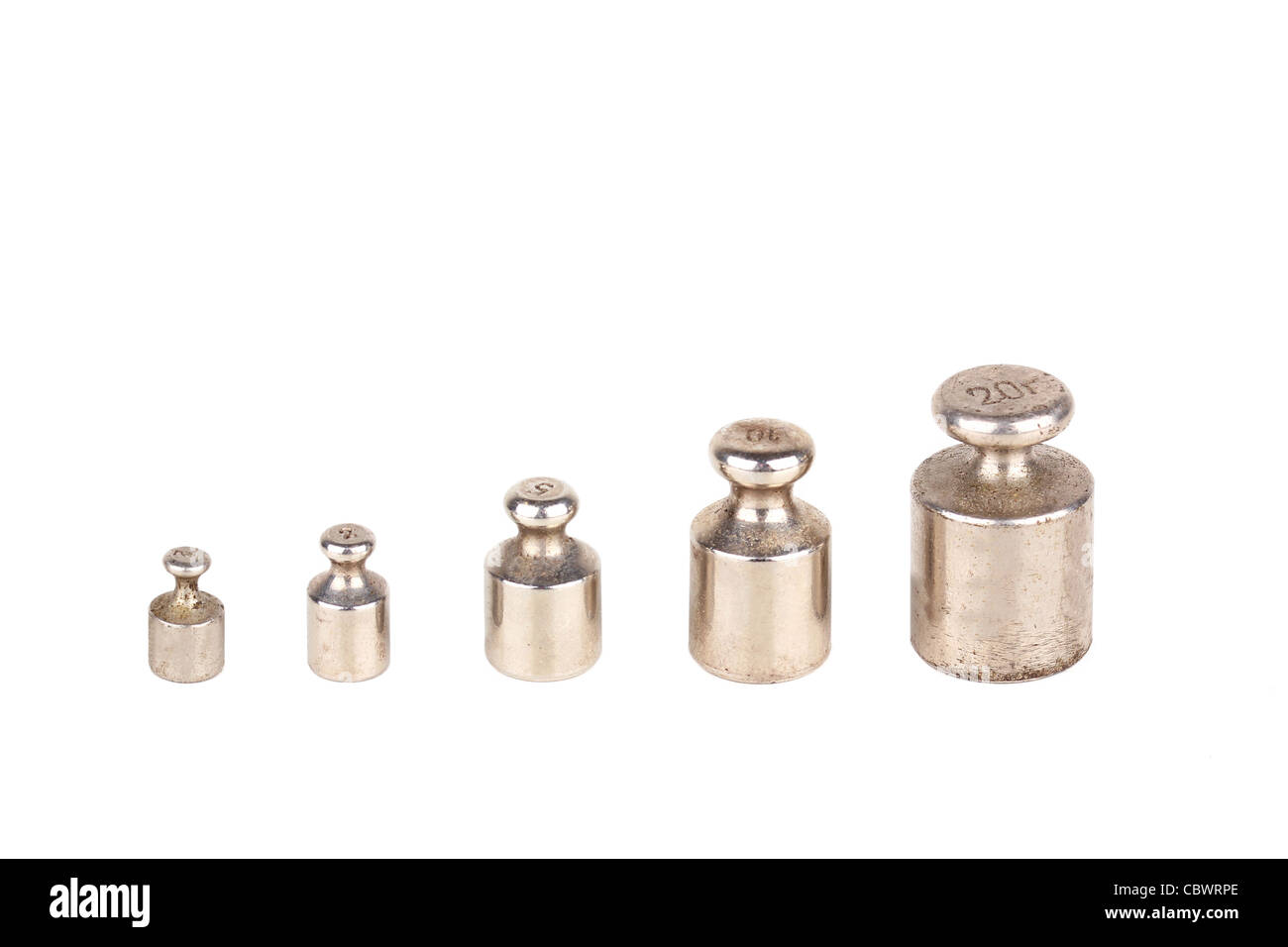 Iron weight isolated on white background Stock Photo - Alamy