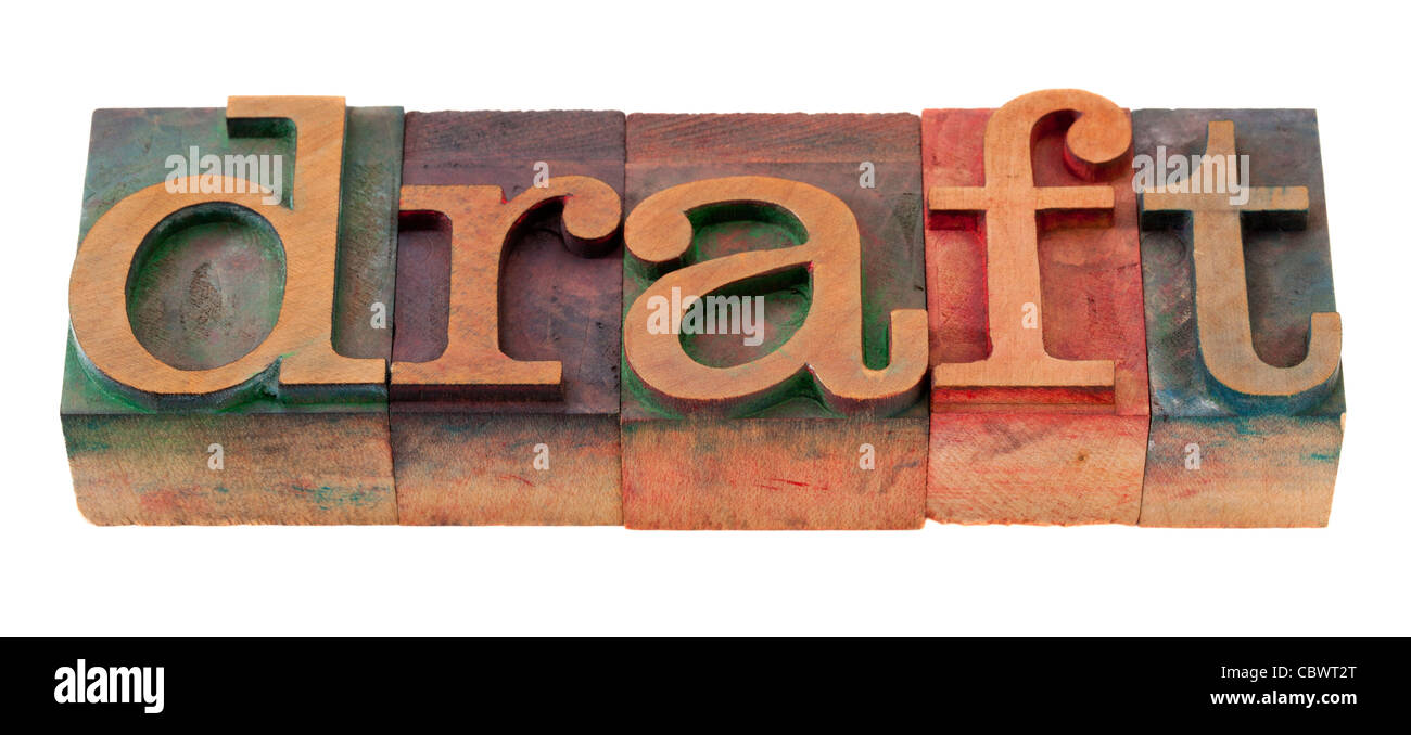 Preliminary draft hi-res stock photography and images - Alamy