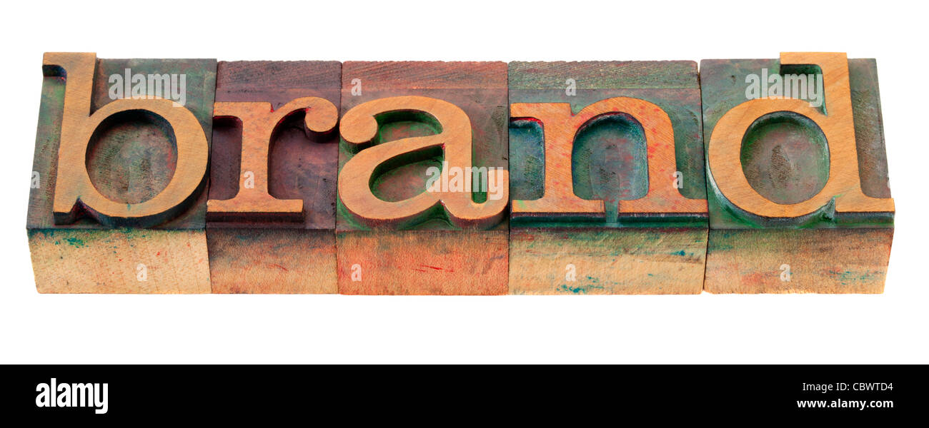 Brand word abstract in Cut Out Stock Images & Pictures - Alamy