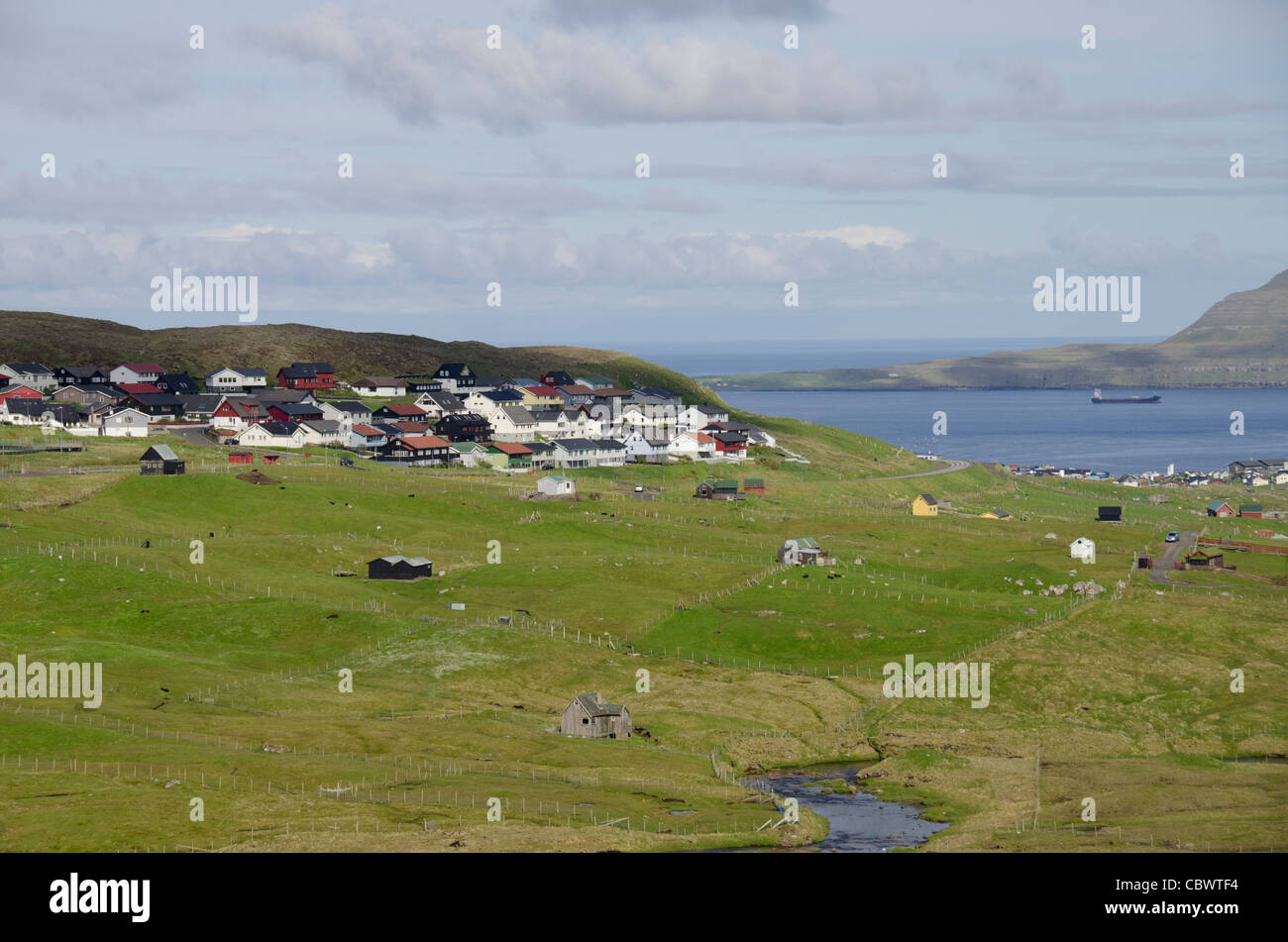 Kingdom of Denmark, Faroe Islands (aka Foroyar). Capital and port city ...