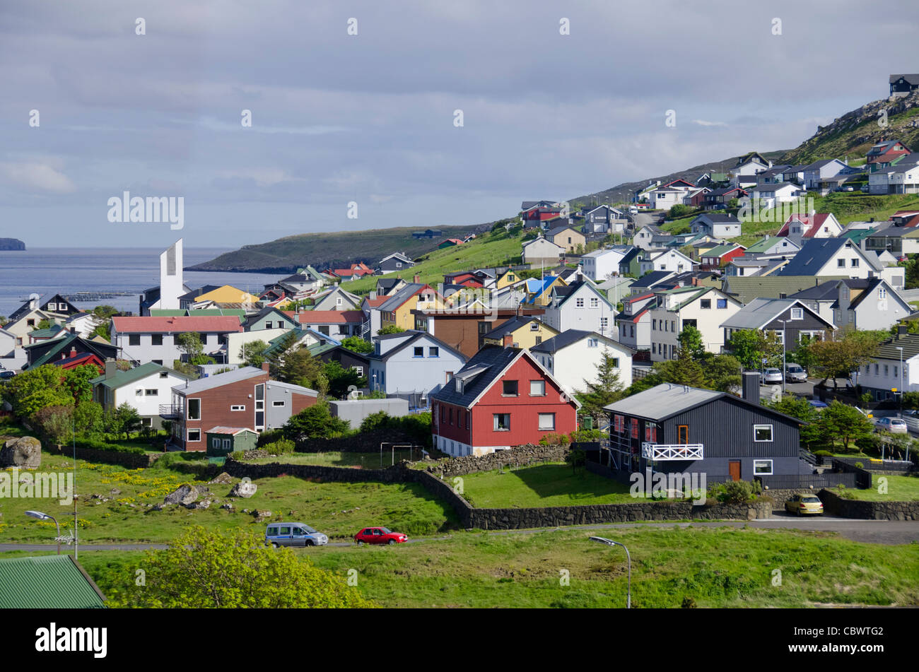 Kingdom of Denmark, Faroe Islands (aka Foroyar). Capital and port city ...