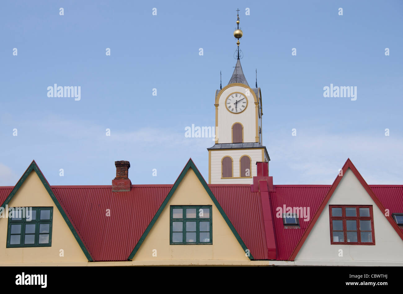 Kingdom of Denmark, Faroe Islands (aka Foroyar). Capital and port city ...