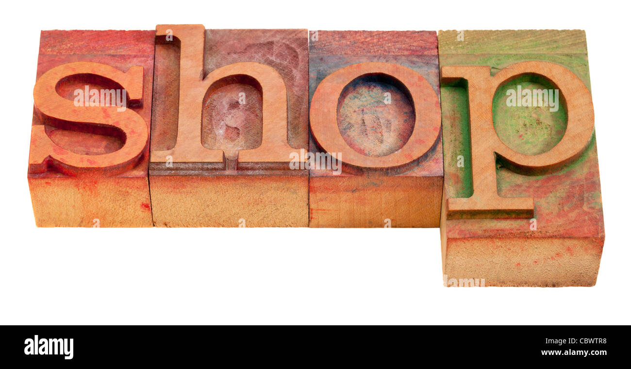 Store isolated word in vintage hi-res stock photography and images - Alamy