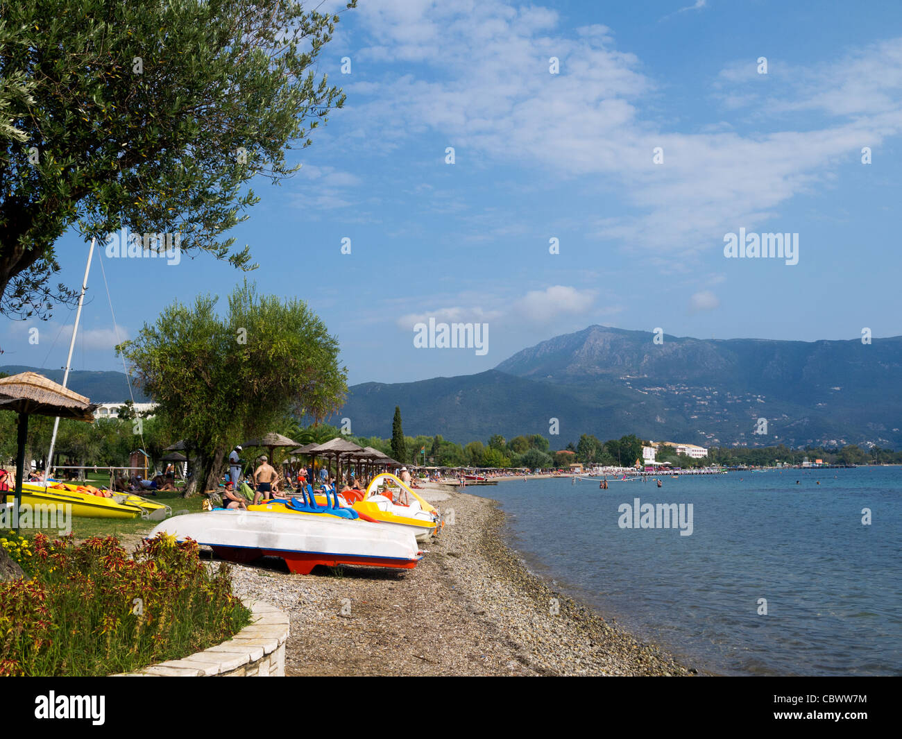 Dassia near Corfu Townon the island of Corfu in the Ionian islands of ...