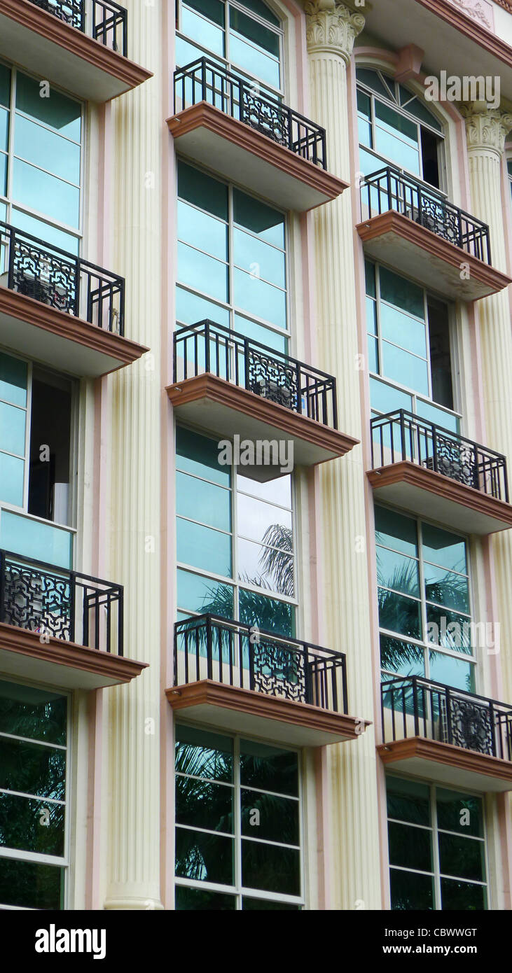 architecture exterior apartment detail building modern facade window ...