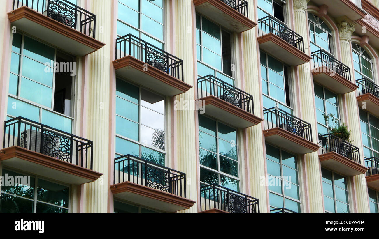 architecture exterior apartment detail building modern facade window ...