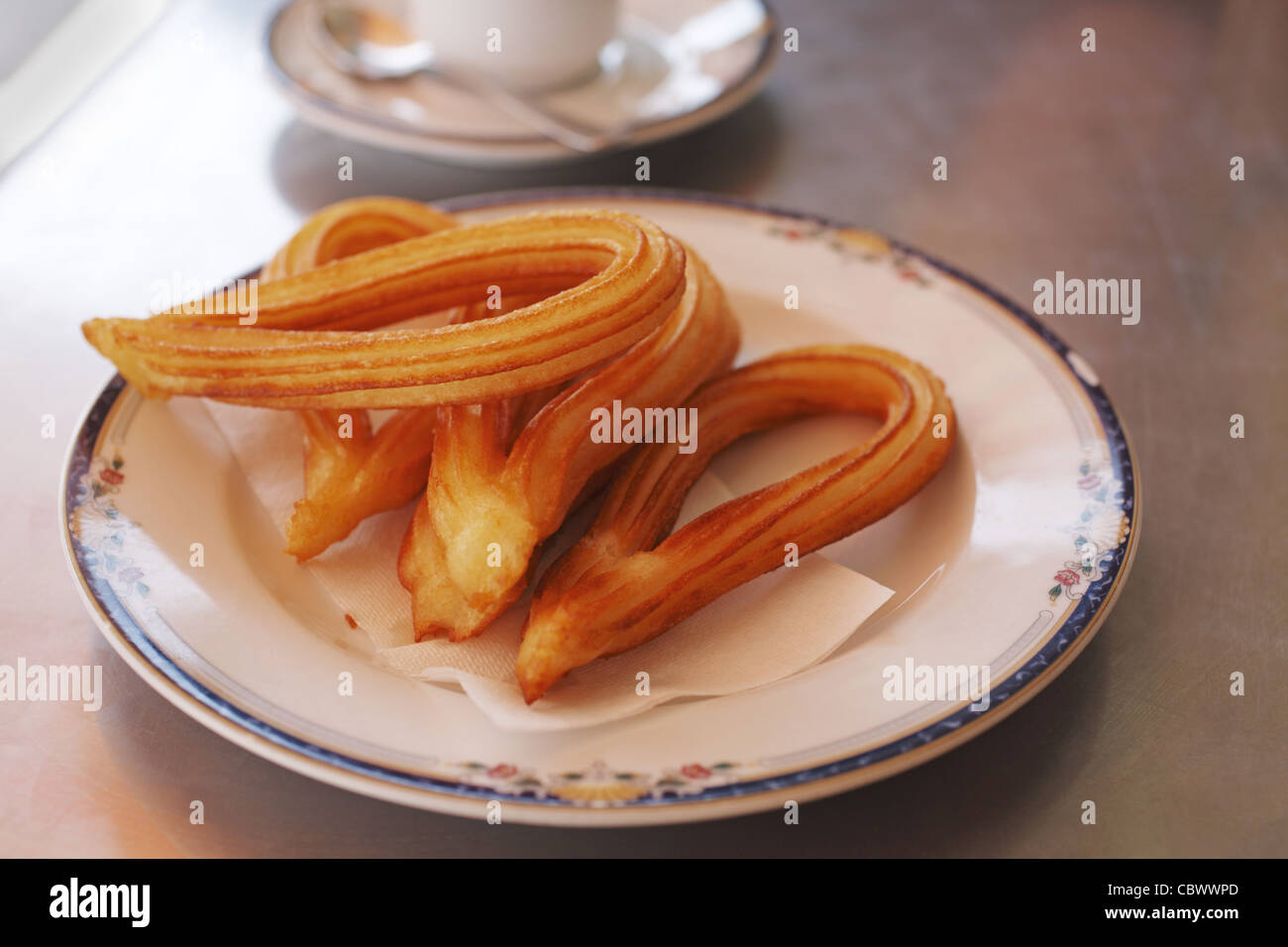 Churros, typical Spanish pastry Stock Photo - Alamy