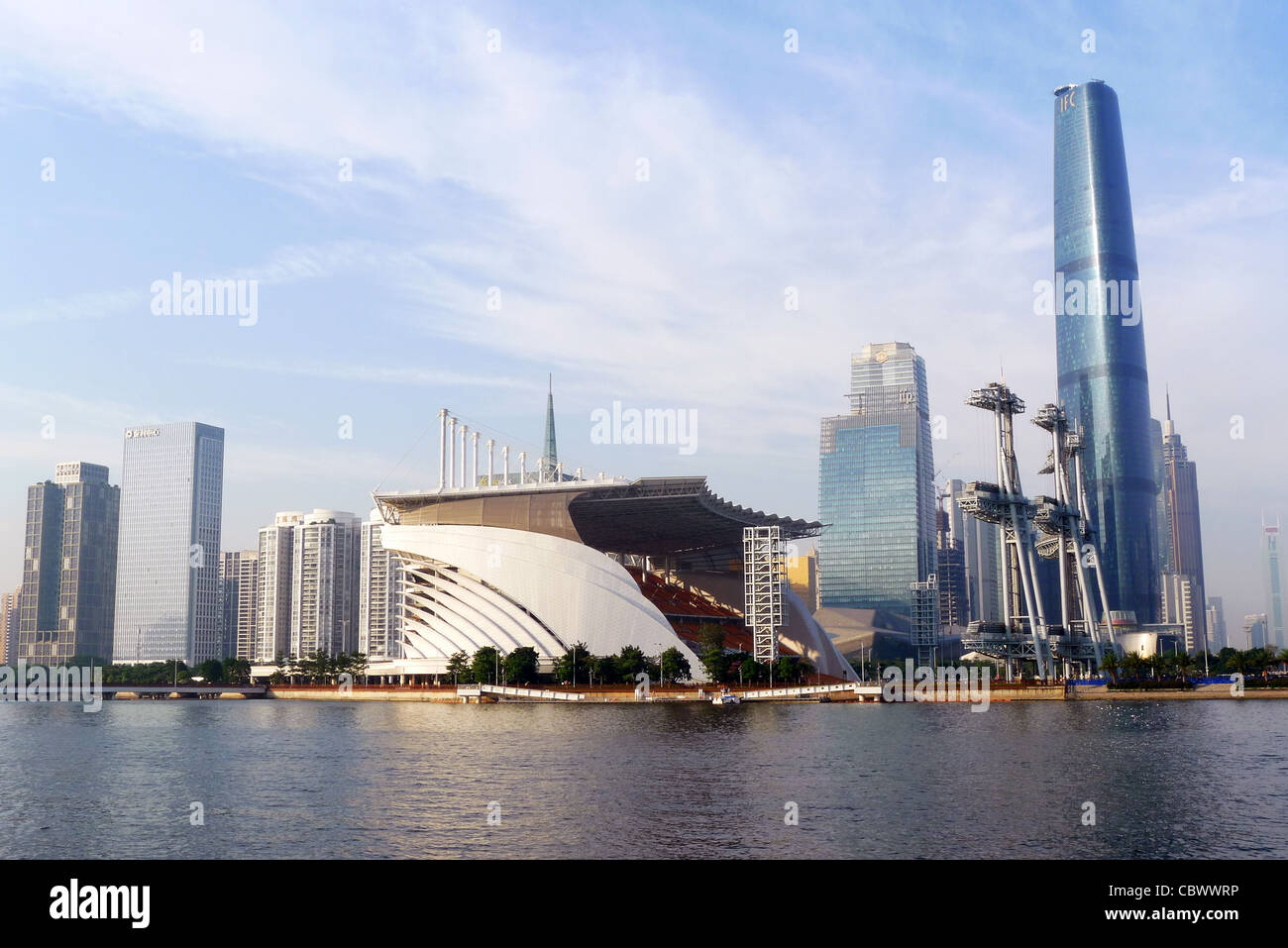 guangzhou cityscape city business landmark modern travel skyline sky ...