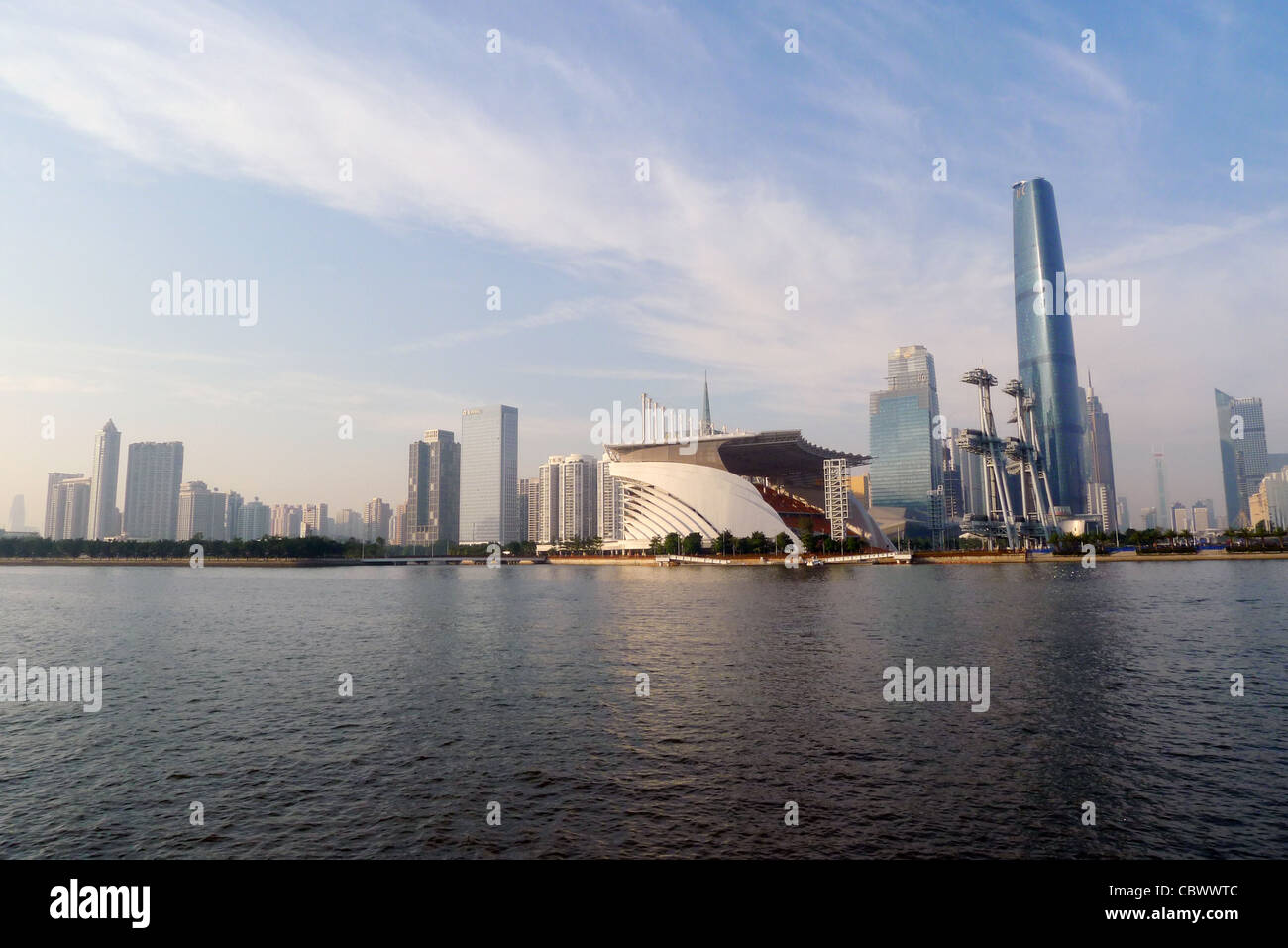 guangzhou cityscape city business landmark modern travel skyline sky ...