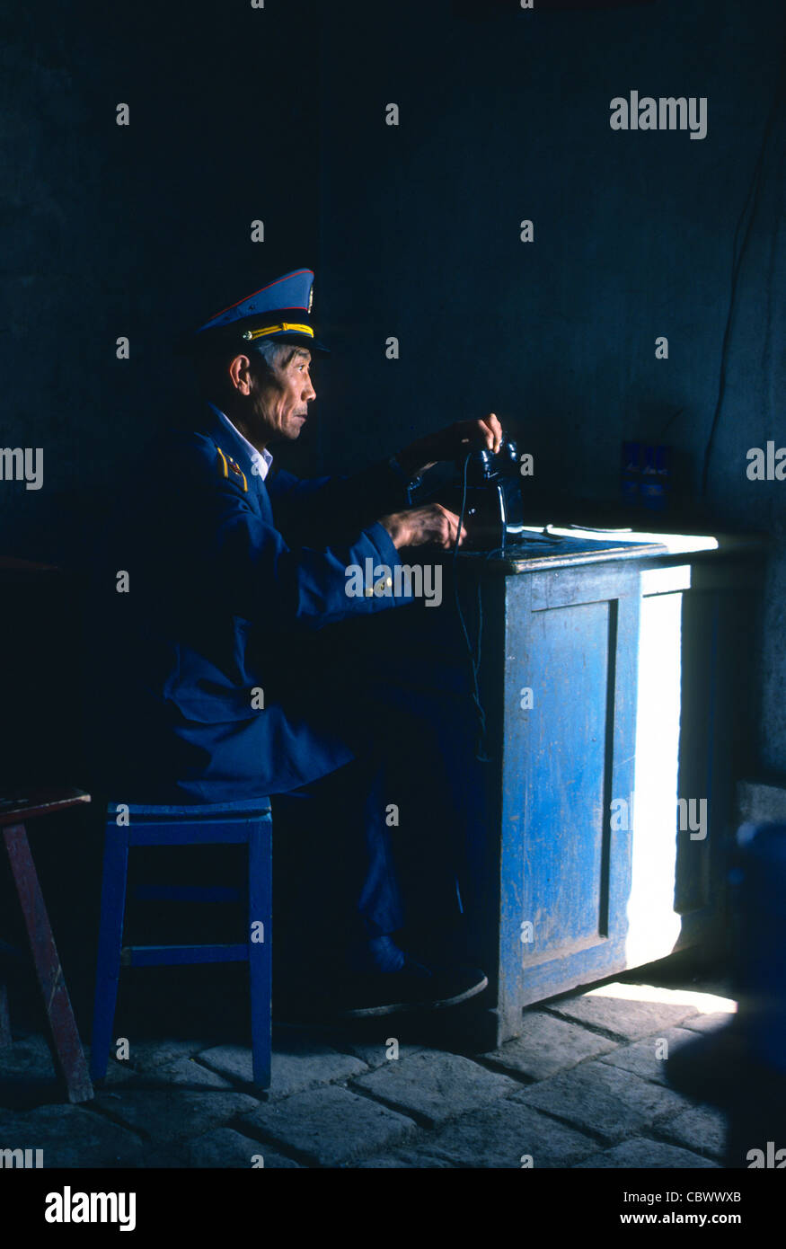 Telephone operator Bachu Xinjiang China Stock Photo - Alamy