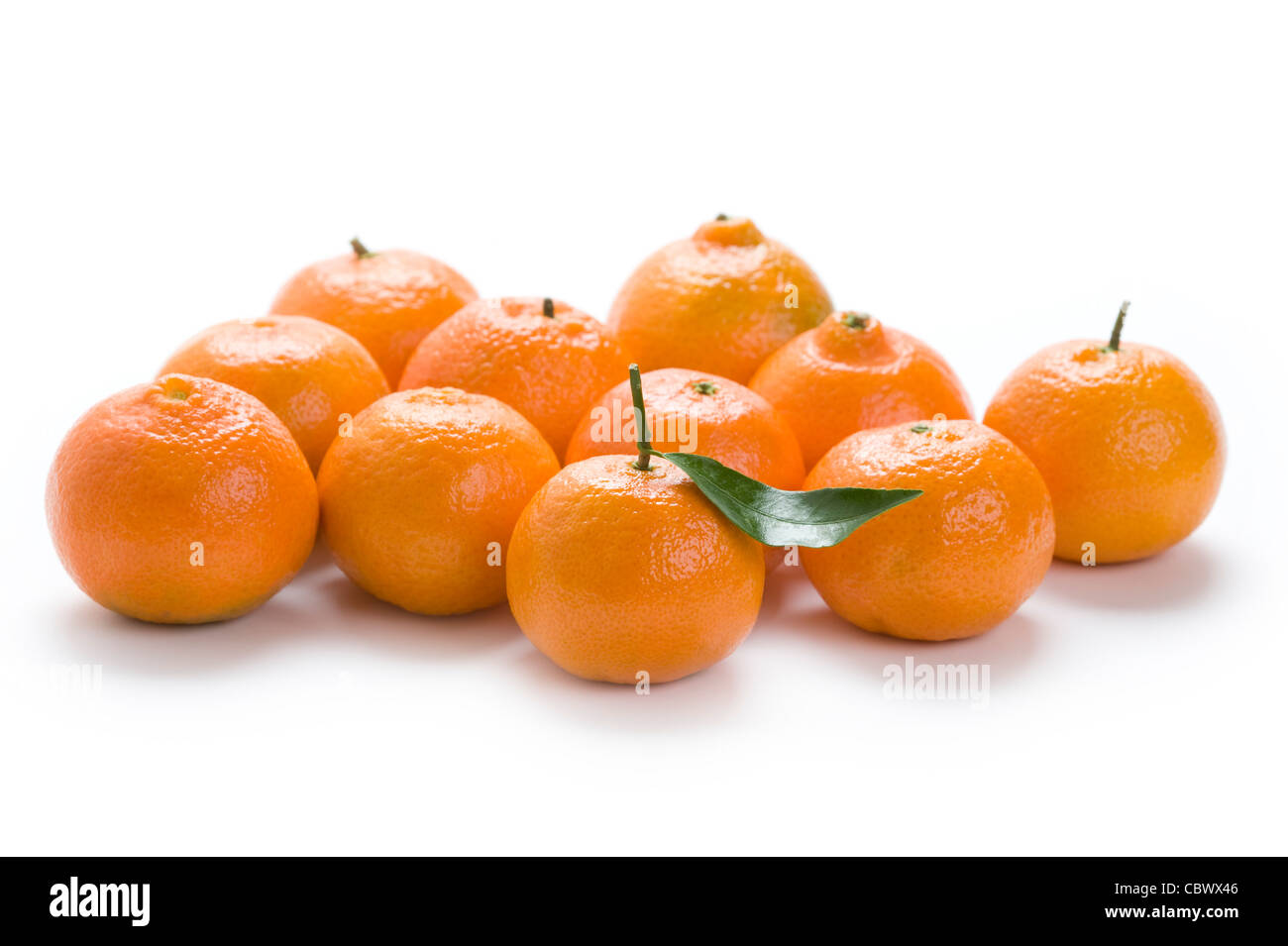 group of clementine oranges isolated on a white background Stock Photo ...
