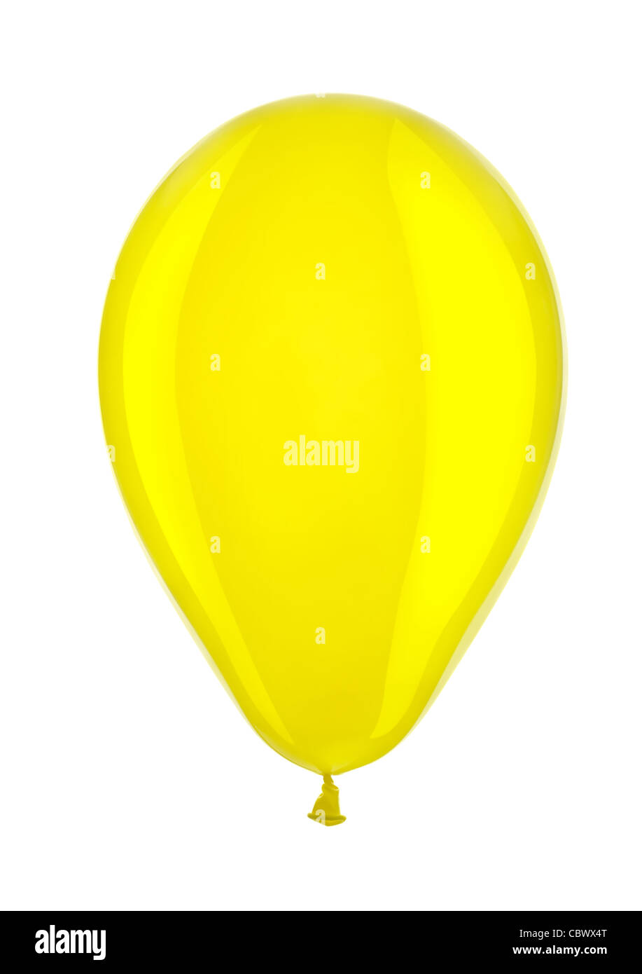 Yellow balloon isolated on a white background Stock Photo - Alamy