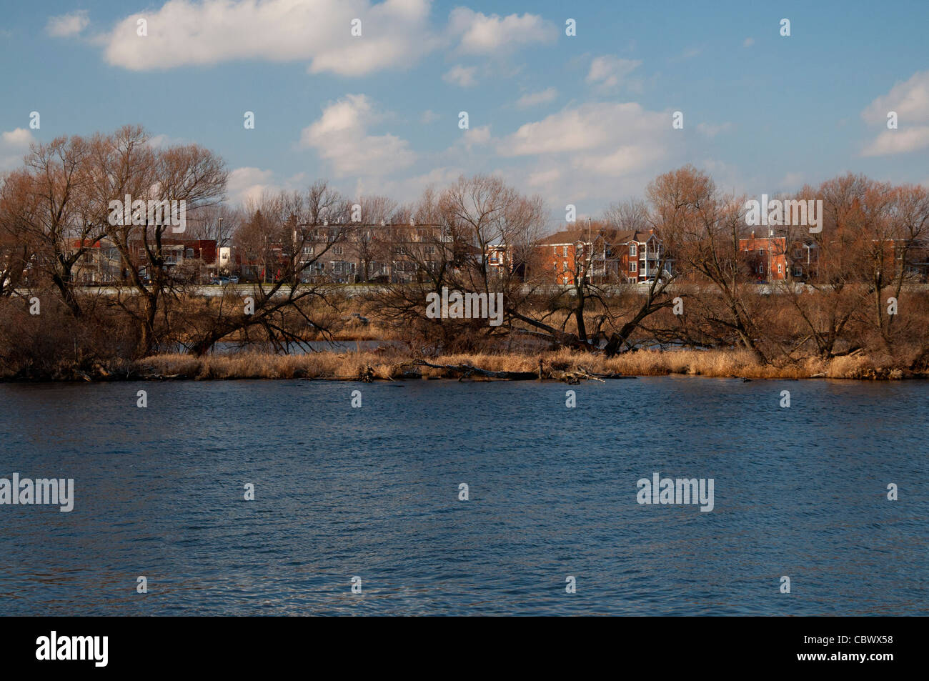A view of the shoreline on Montreal island Stock Photo - Alamy