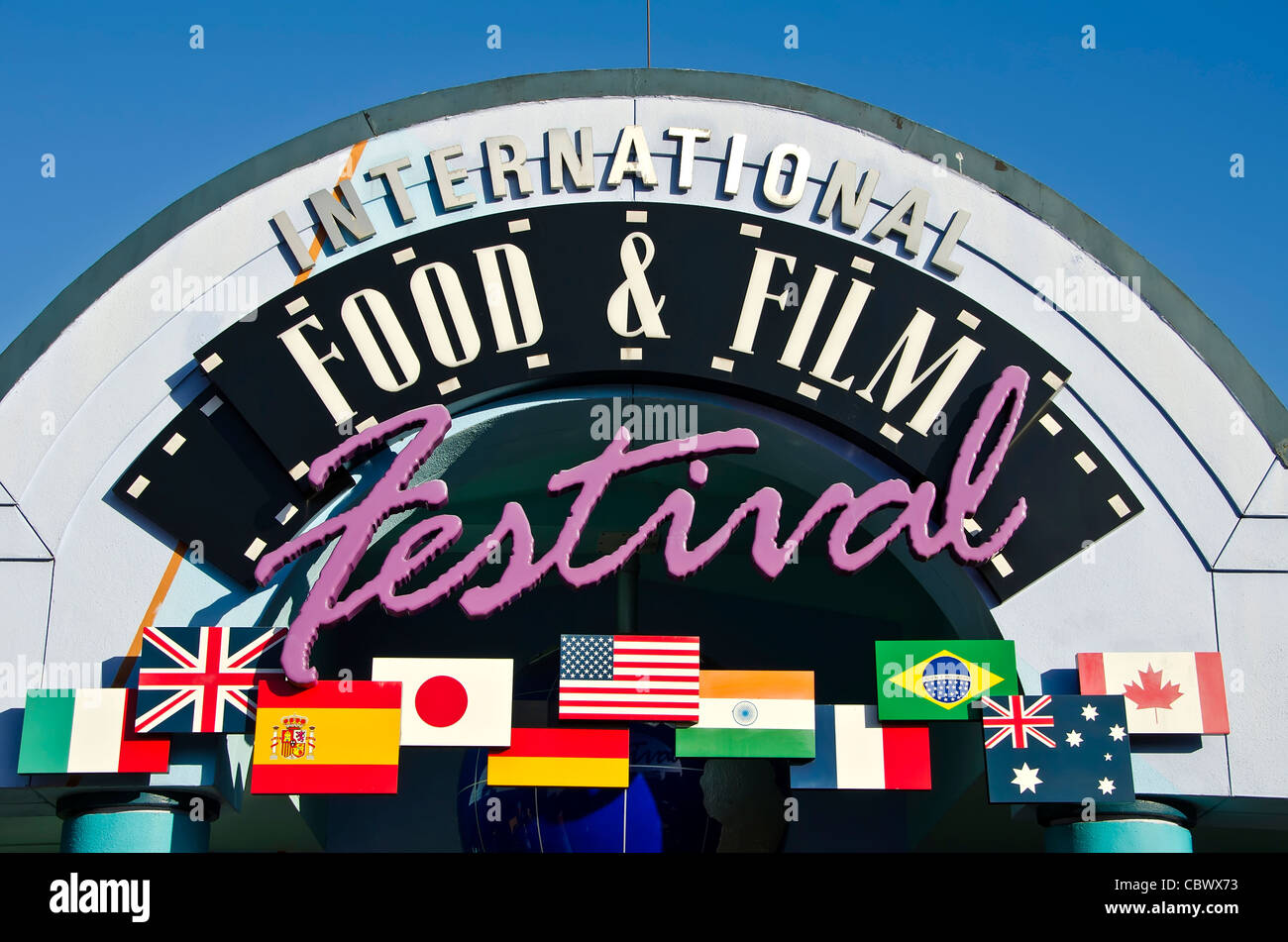International Food & Film Festival cafeteria-style restaurant sign at ...