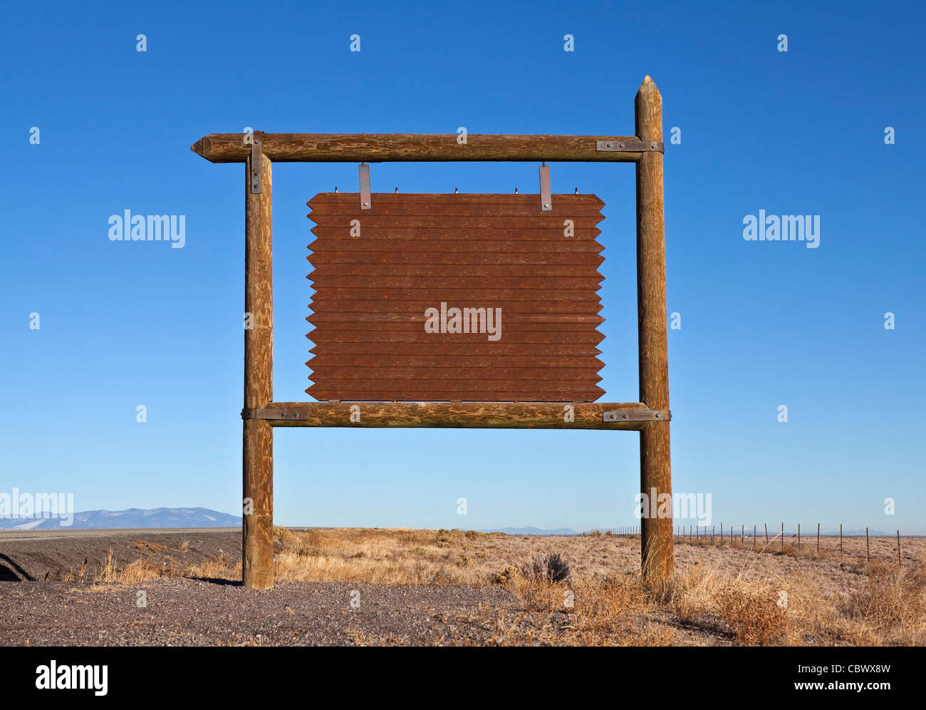 Blank wooden billboard hi-res stock photography and images - Alamy