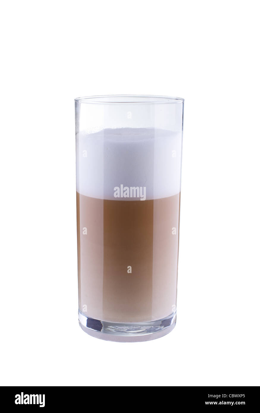 coffee latte isolated on white background Stock Photo - Alamy