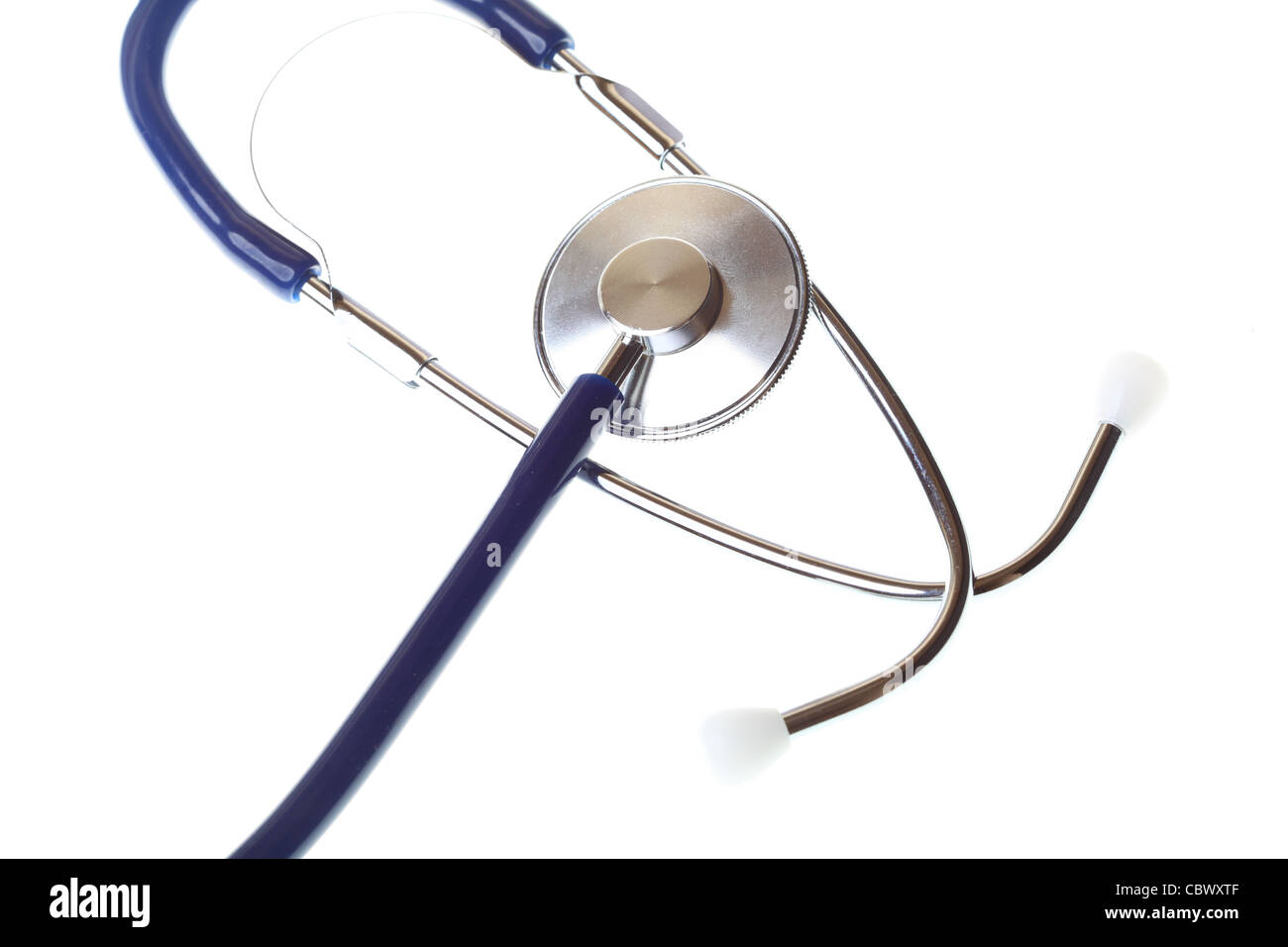 blue stethoscope isolated on white background Stock Photo - Alamy