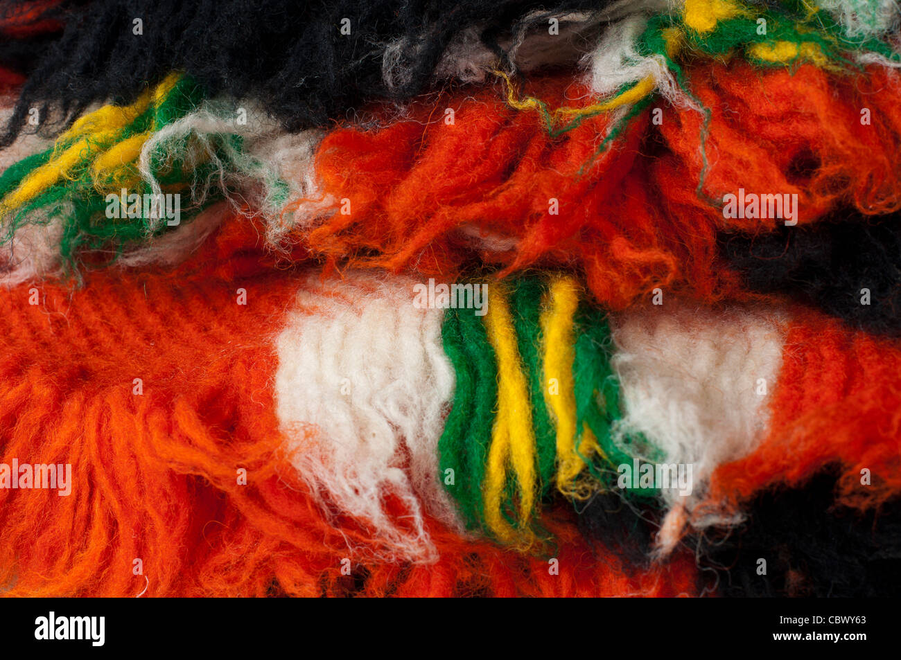 Multicolor wool fibers closeup Stock Photo - Alamy