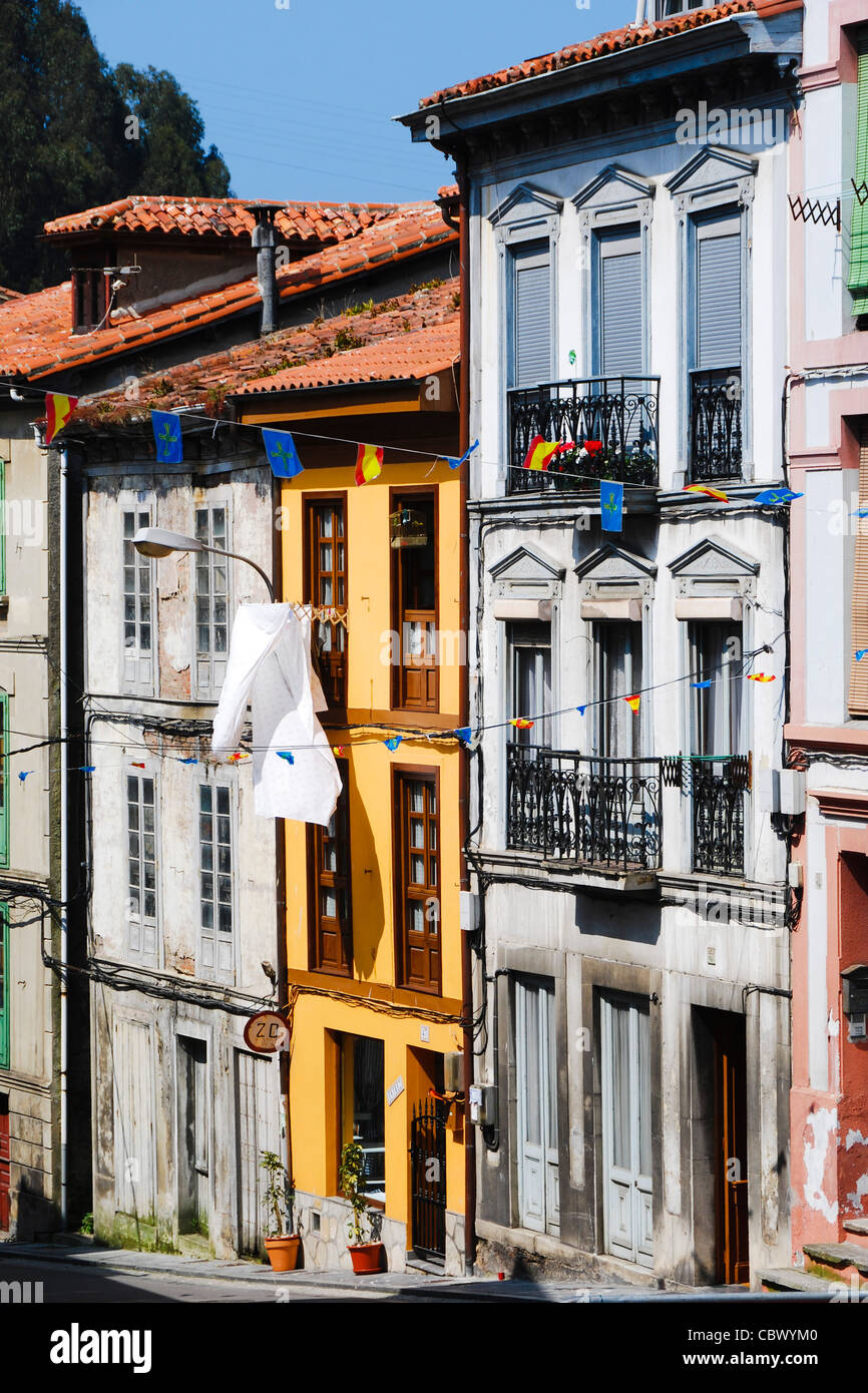 Houses in the village of Cudillero, Asturia, Spain Stock Photo - Alamy