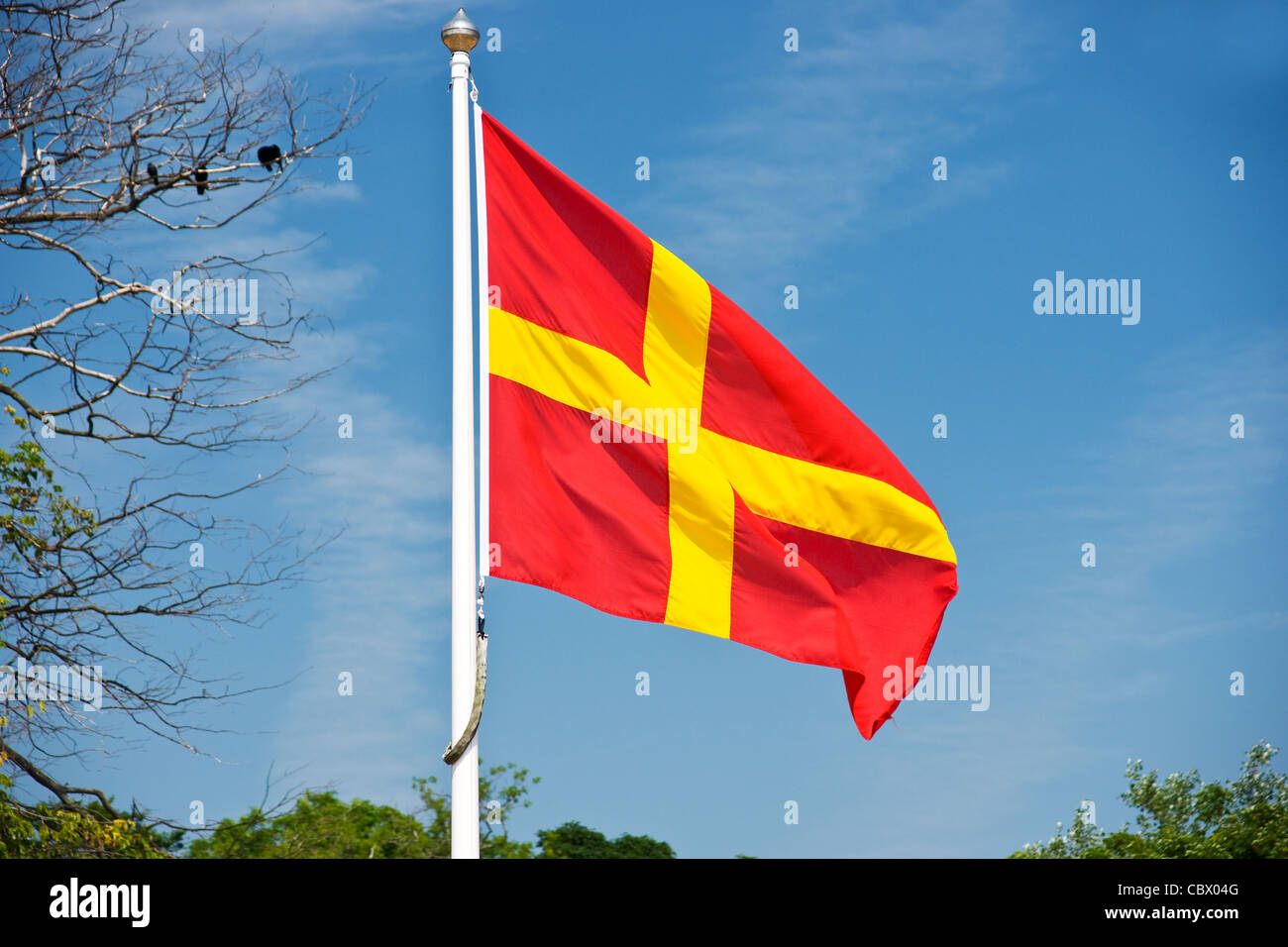 Flag skane sweden hi-res stock photography and images - Alamy