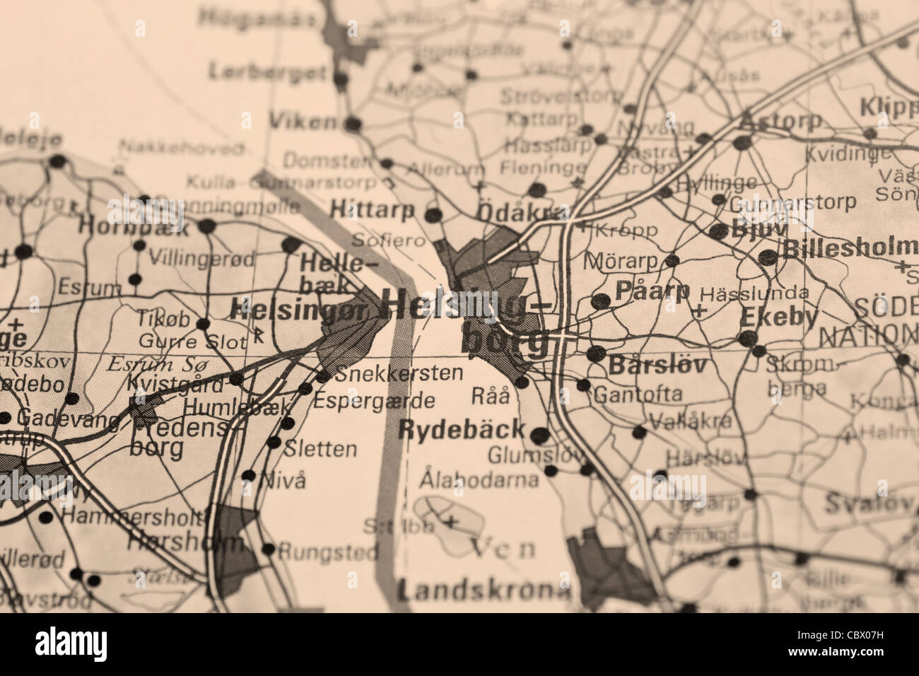 Map of helsingborg hi-res stock photography and images - Alamy