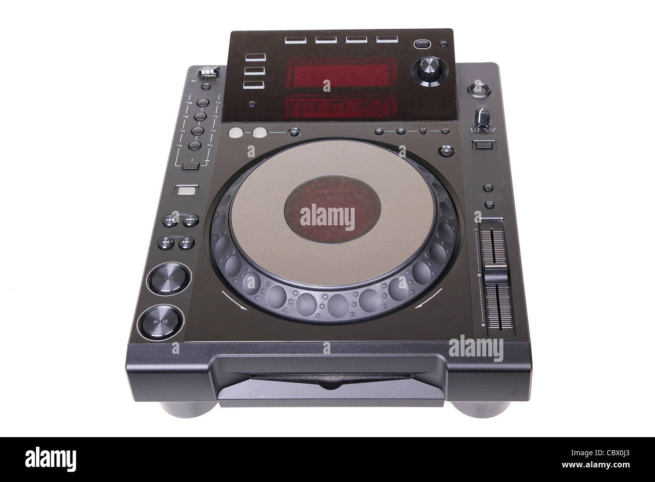 Professional dj cd player, isolated on white Stock Photo - Alamy