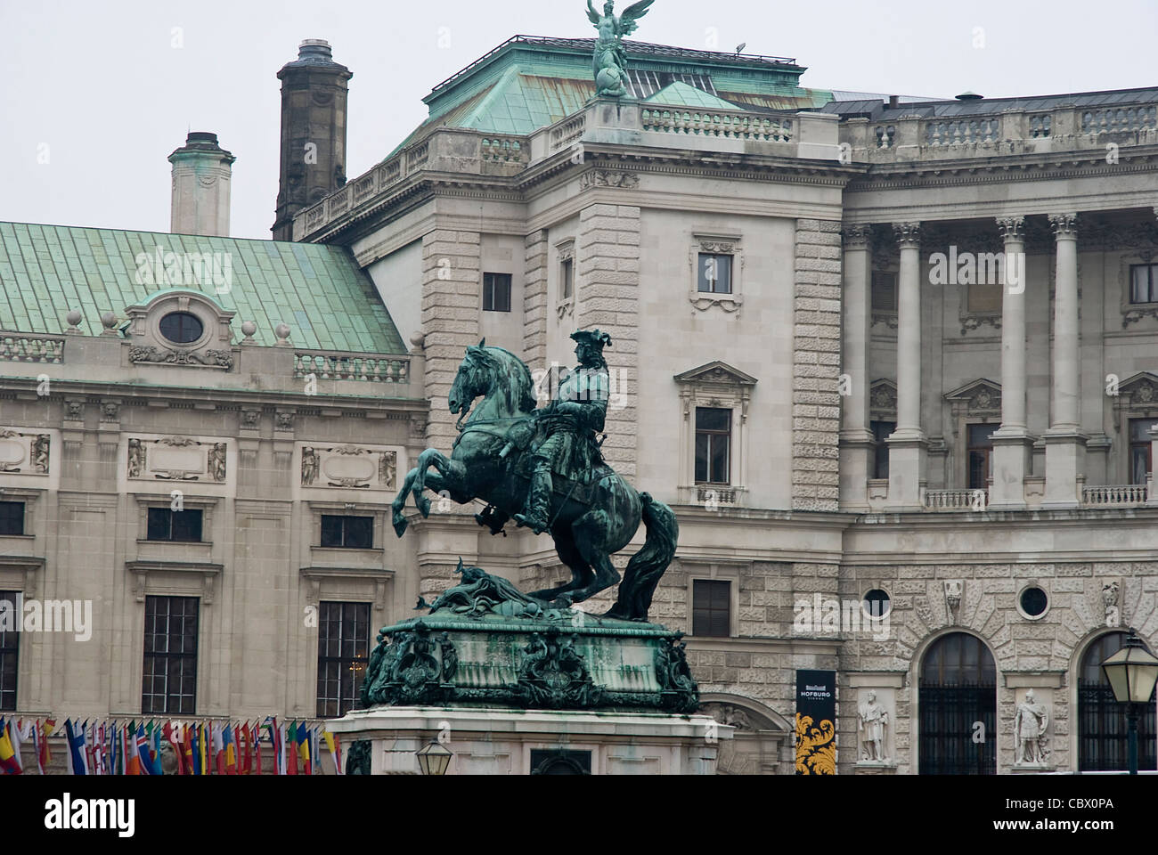Horse statue outside the palace Hofburg Stock Photo - Alamy