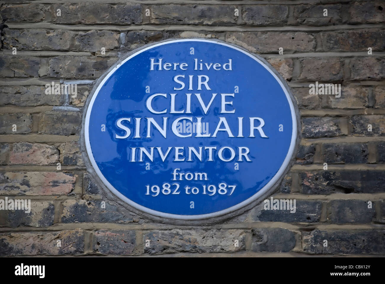 blue plaque marking a home of inventor sir clive sinclair, chelsea ...