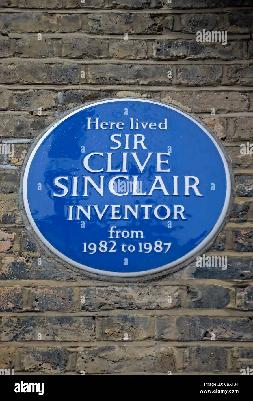 blue plaque marking a home of inventor sir clive sinclair, chelsea ...