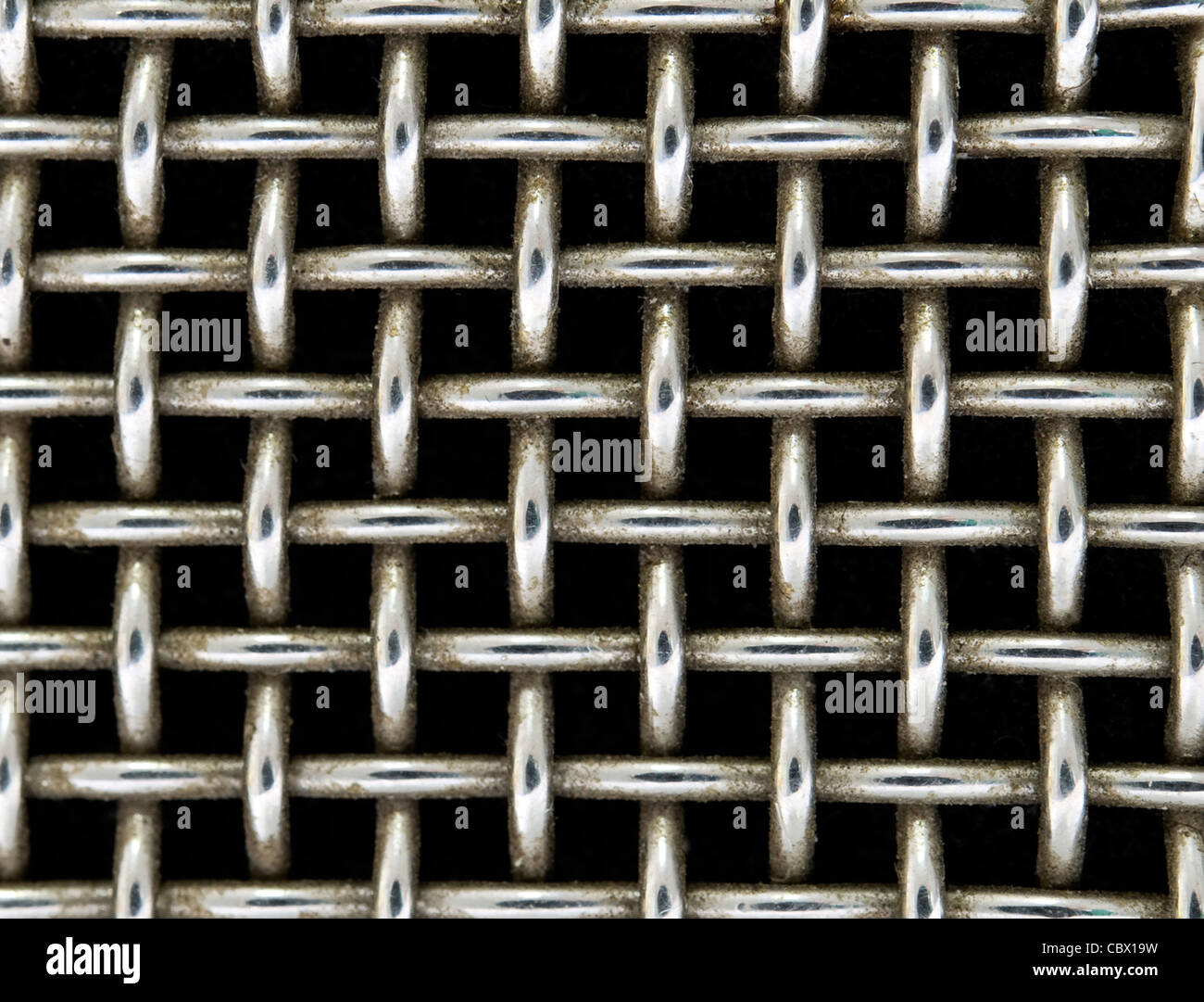 metal net on black background Stock Photo - Alamy
