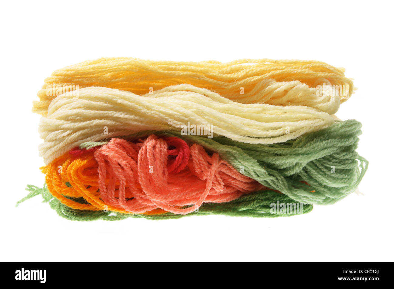 Stack of Yarn Stock Photo - Alamy