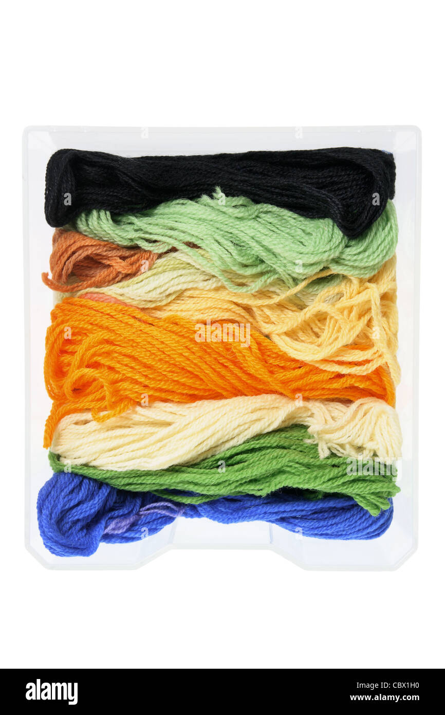 Stack of Yarn Stock Photo - Alamy
