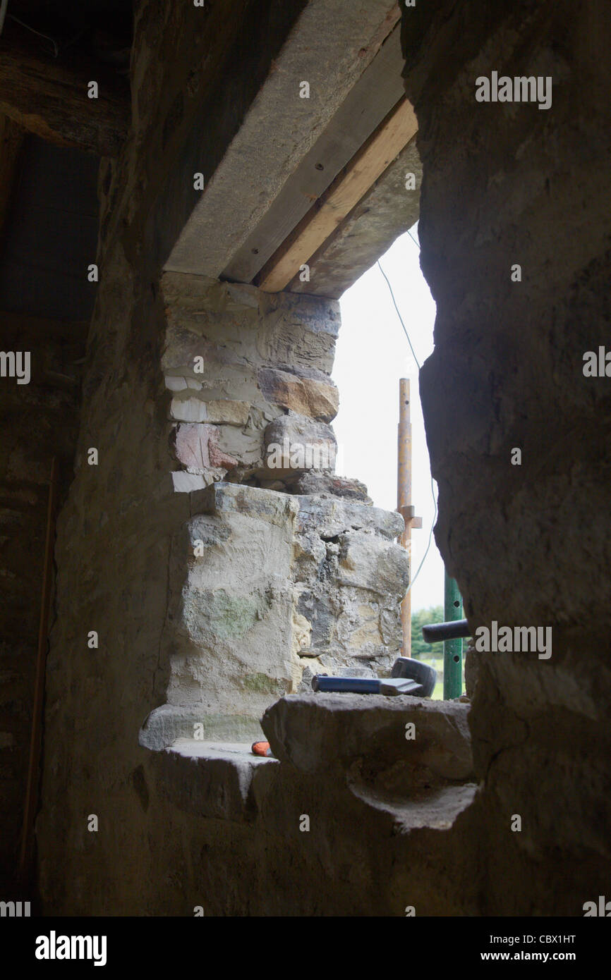 New window opening in barn Stock Photo - Alamy
