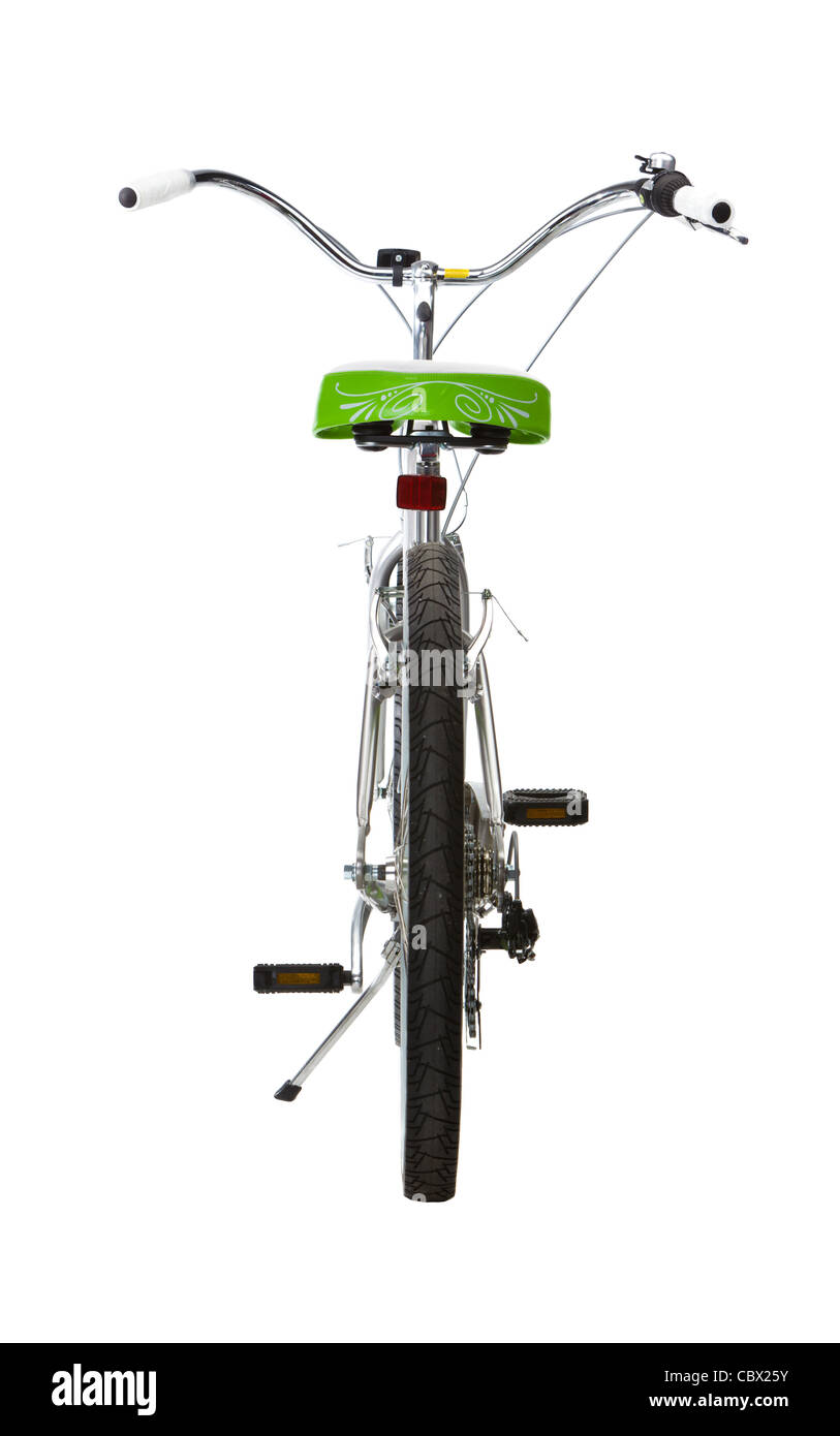 Women's Mountain Bike rear view isolated on white Stock Photo - Alamy