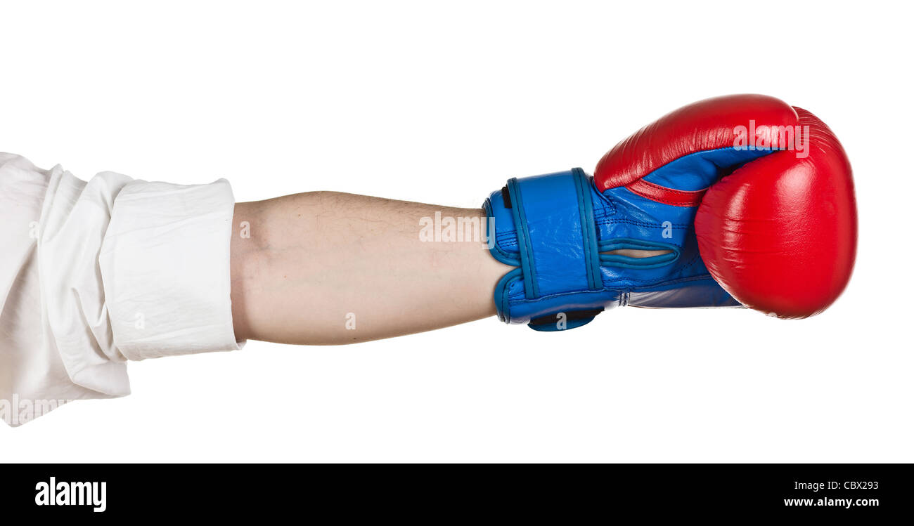 Hand with Boxing Gloces on white Stock Photo - Alamy